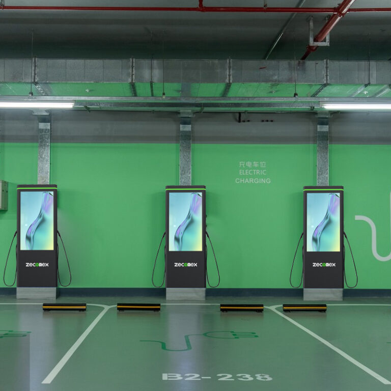 EV Charger With Advertising Screen - Zeconex